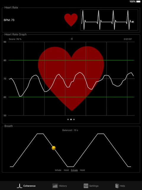 Heart rate coherence exercises