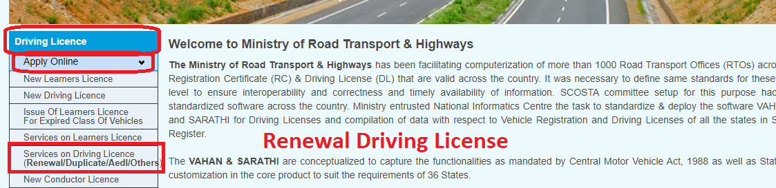 How To Apply For Driving Licence Renewal - Sarathi Parivahan