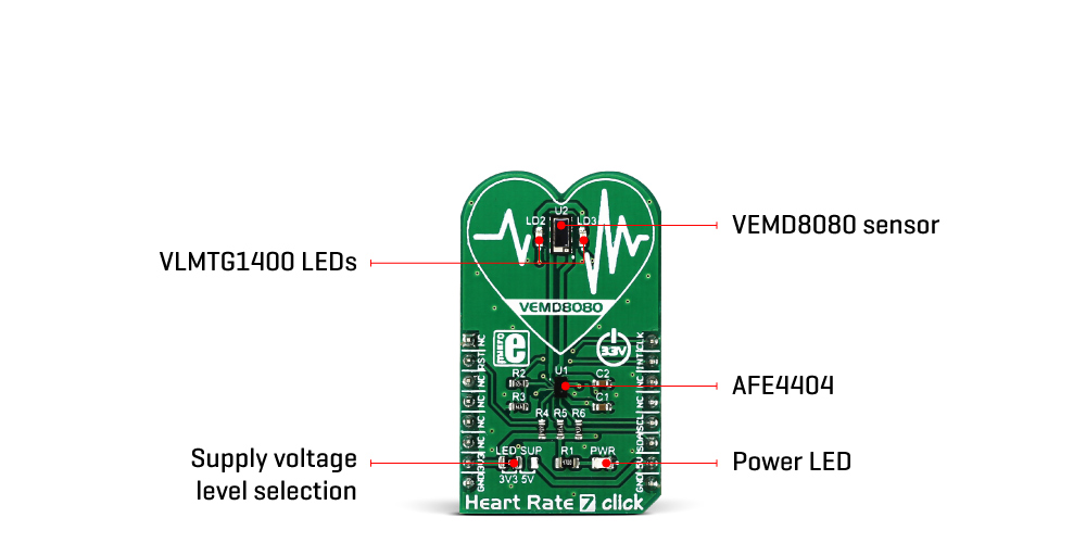 Arduino Code for test Heart Rate 7 Click