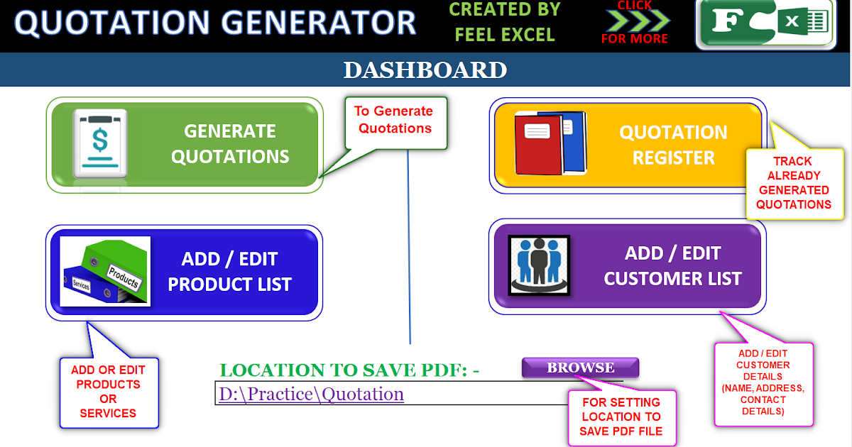 The Functions In Microsoft Excel Quotation Maker Proforma Invoice Generator In Excel Vba