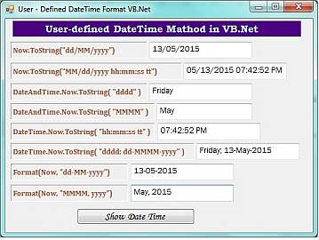 Display Date time in Different DateTime Format in Vb6 or VB.net ...