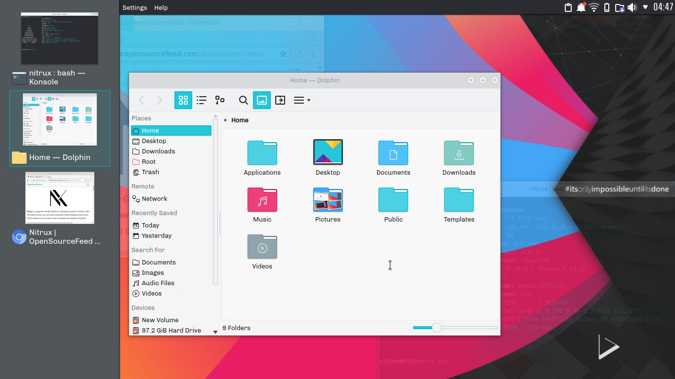 Nitrux OS 1.0.15 screenshots