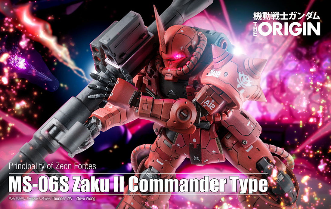 GUNDAM GUY: HG 1/144 Char Aznable Zaku II [Gundam The Origin ...