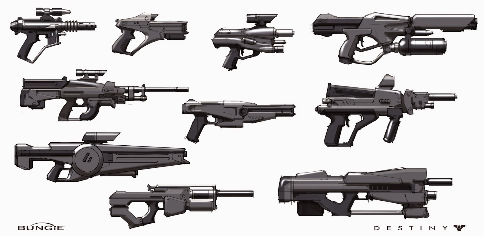 Space Ship Guru: Bungie Destiny gun art