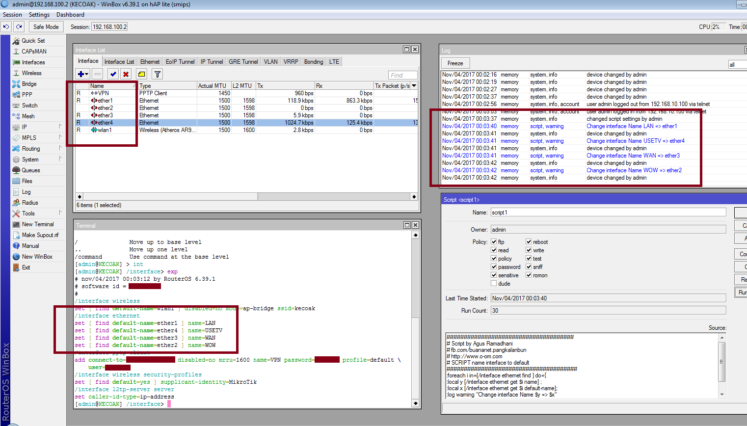Mikrotik Scripting