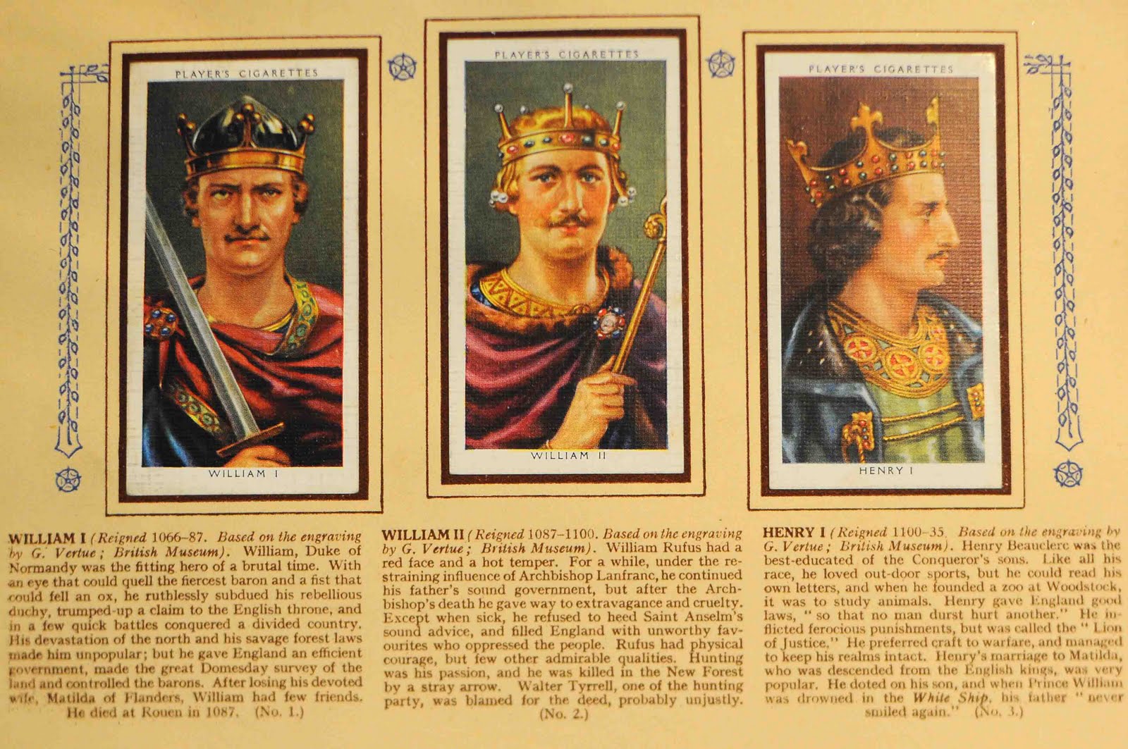 Old Vintage Gallery: Album Foto "The King and Queens of England" 1066-1935