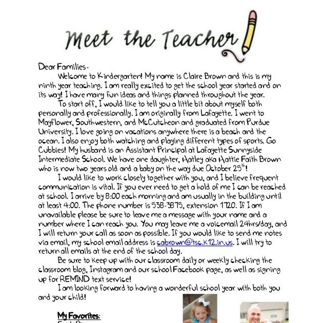 Teacher Introduction Letter To Parents ~ Thankyou Letter
