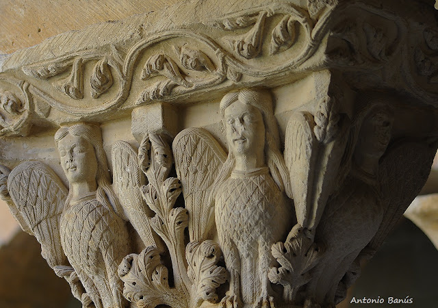 APRENDIENDO CON LA VISTA: Capiteles con plumas: monasterio de Silos