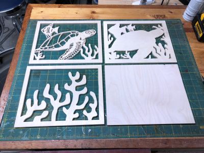 Scrollsaw Workshop: Sea Turtle Layered Art Scroll Saw Pattern.