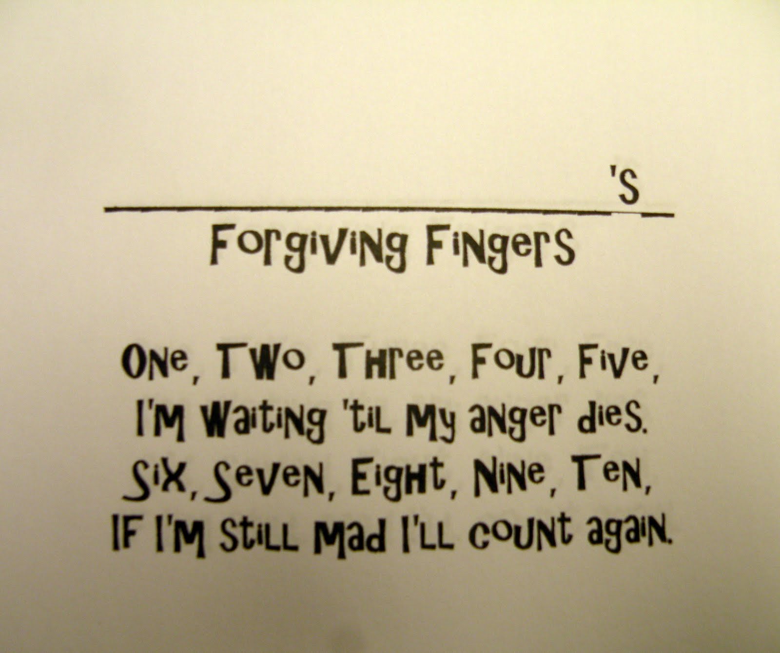 The Fantastic Five: Bible Alive! Tuesday: Forgiving Fingers