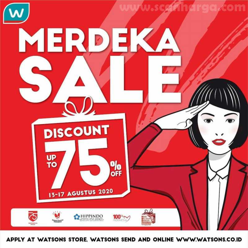 Watsons Promo Merdeka Sale Discount Up To 75% Off + Cashback 45K ...