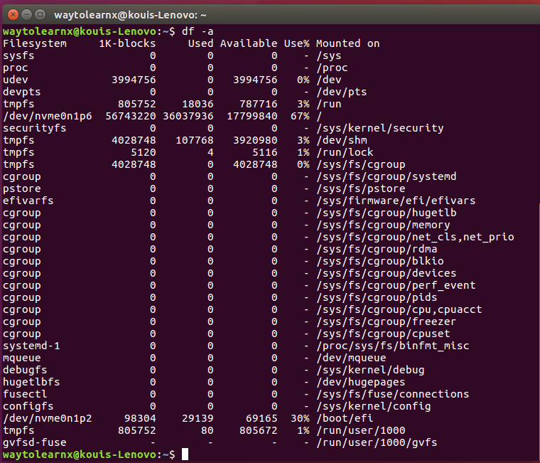10 commandes pour vérifier l'espace disque sous Linux - WayToLearnX