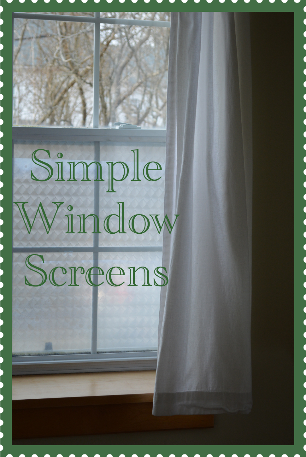 Marvelously Messy : Make Your Own Window Screen
