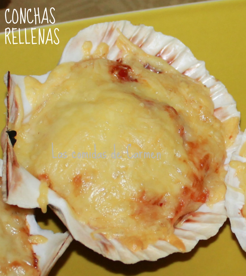 LAS COMIDAS DE CARMEN: CONCHAS RELLENAS DE BACALAO Y MEJILLONES
