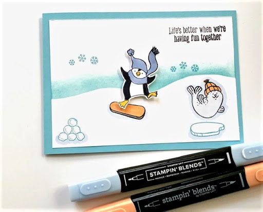 scrimpingmommy: Freezin' Fun card with Stampin' Up!