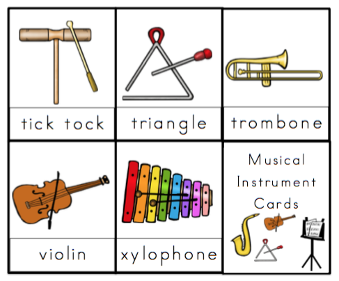 Free Music Vocabulary Cards ~ Preschool Printables