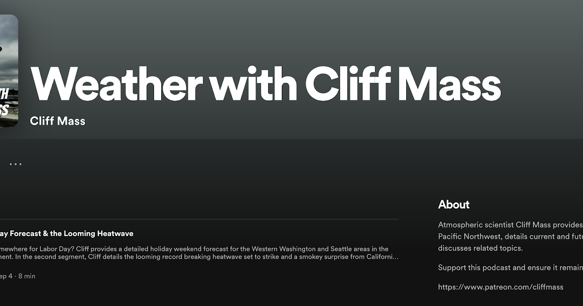 Cliff Mass Weather Blog: My New Weather Podcast! Listen Now!