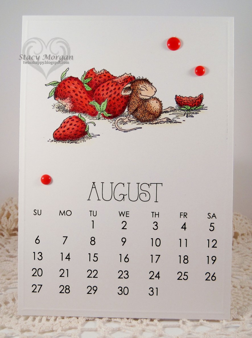 Twinshappy: August Calendar page