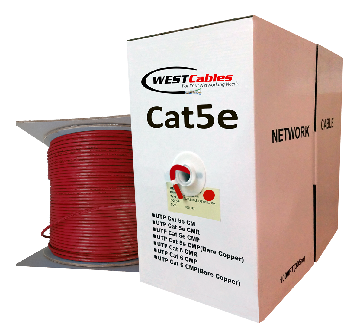 Cat5e Riser Solid Pure Copper 1000ft UTP cable ~ 1000FTCables