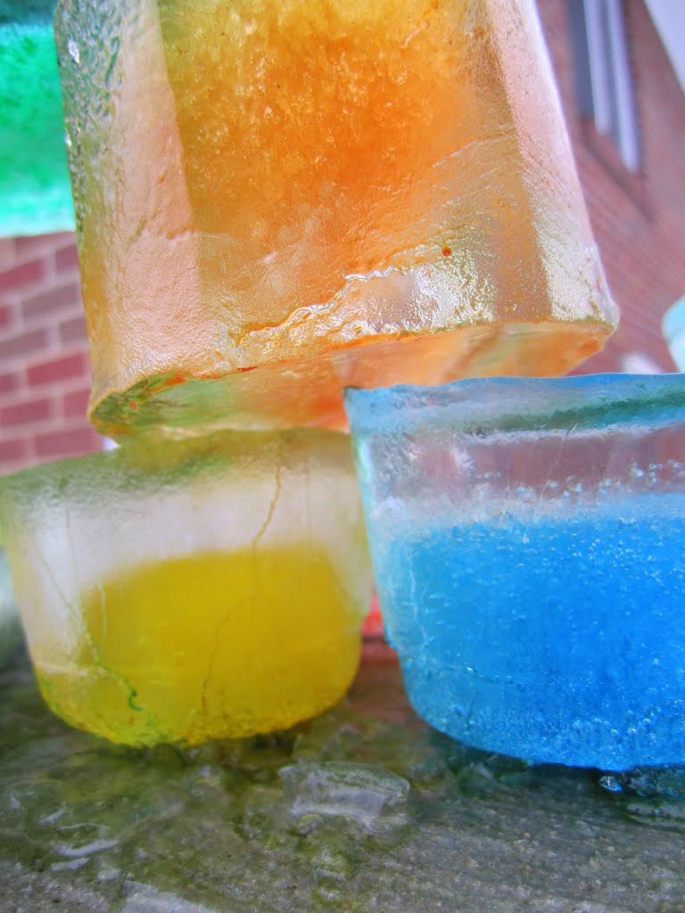 Mommy's Making a Mess: Colored Ice Blocks