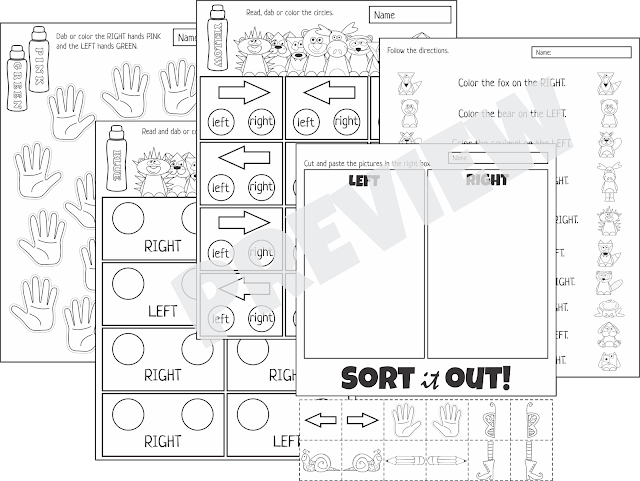 KM Classroom: Left Right Activities