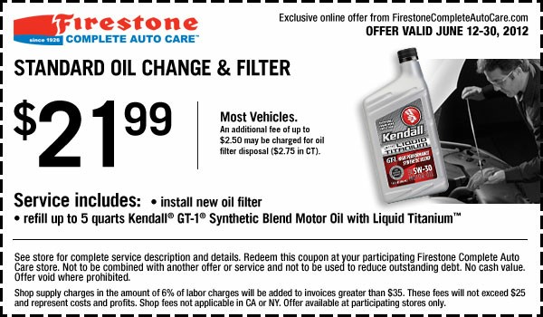 Firestone Tire Coupon