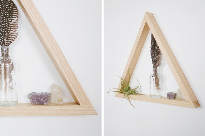FOXTAIL + MOSS: DIY Wood Triangle Shelf