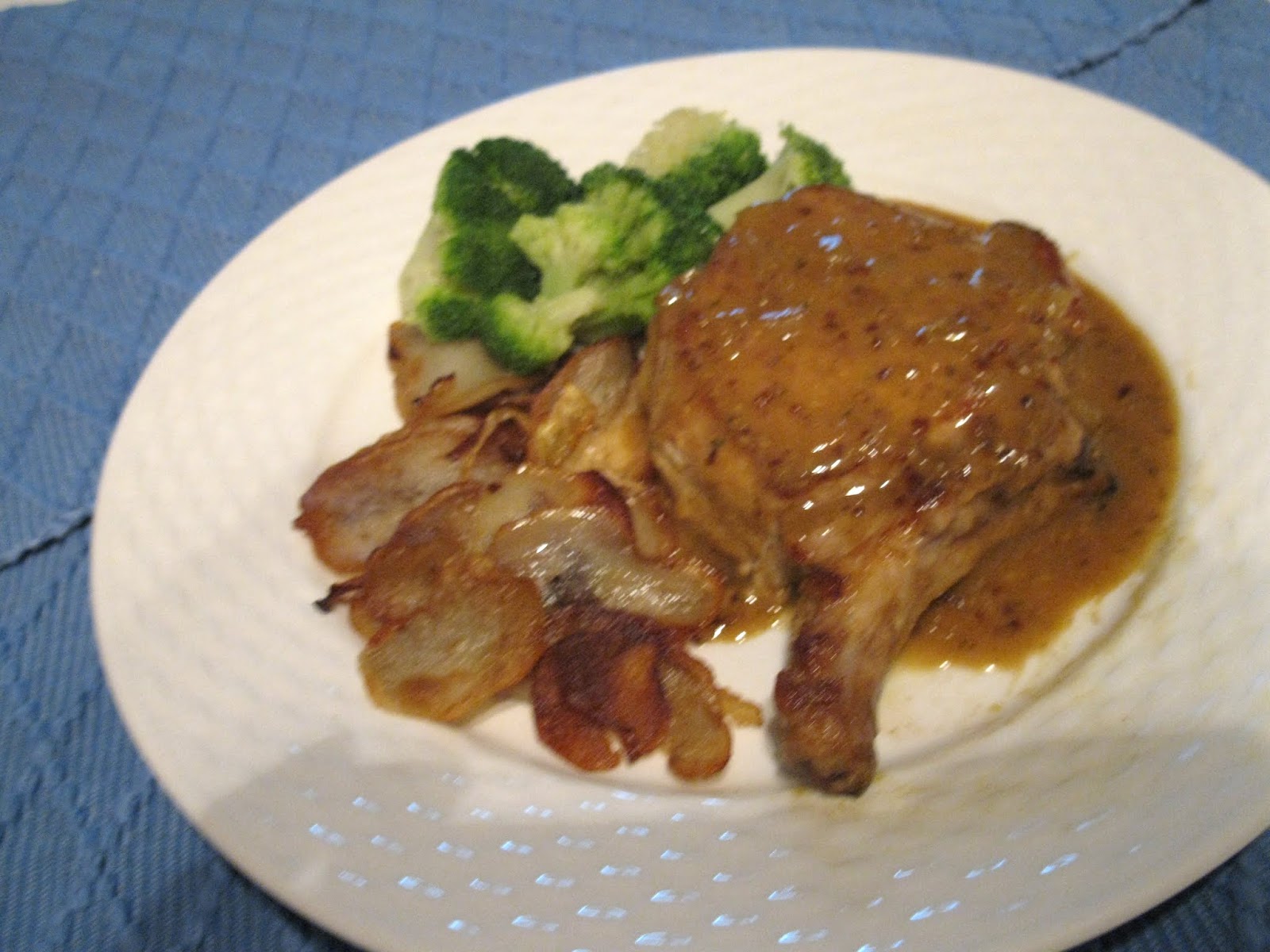 Ma cuisine...sans prétention: Côtelette de porc à l'érable et au cari