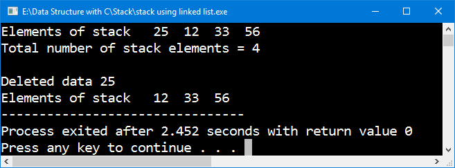Program In C And C To Implement Stack Using Structure And Class