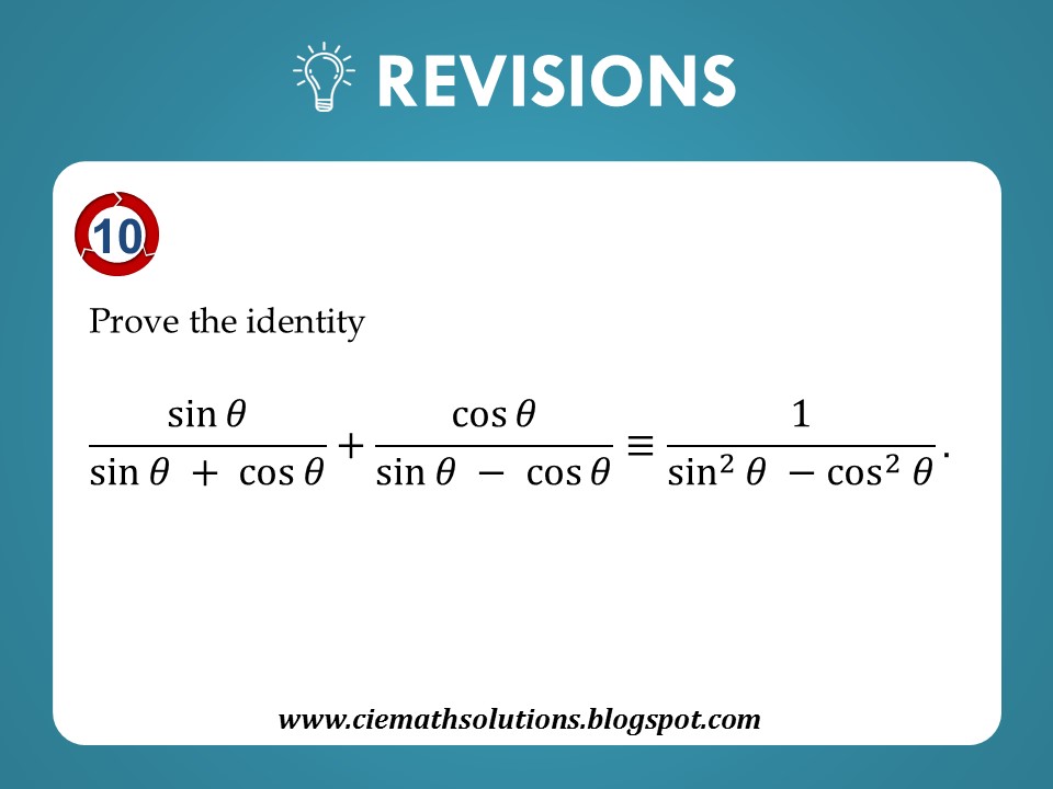 Cambridge AS Level Mathematics 9709 (Pure Mathematics 1) Revision ...