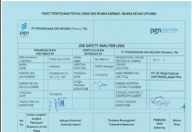 Job Safety Analysis ( JSA ) - Lulusandiploma.com