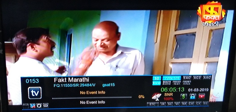 Fakt Marathi TV available at Channel Number 24 - Freedish