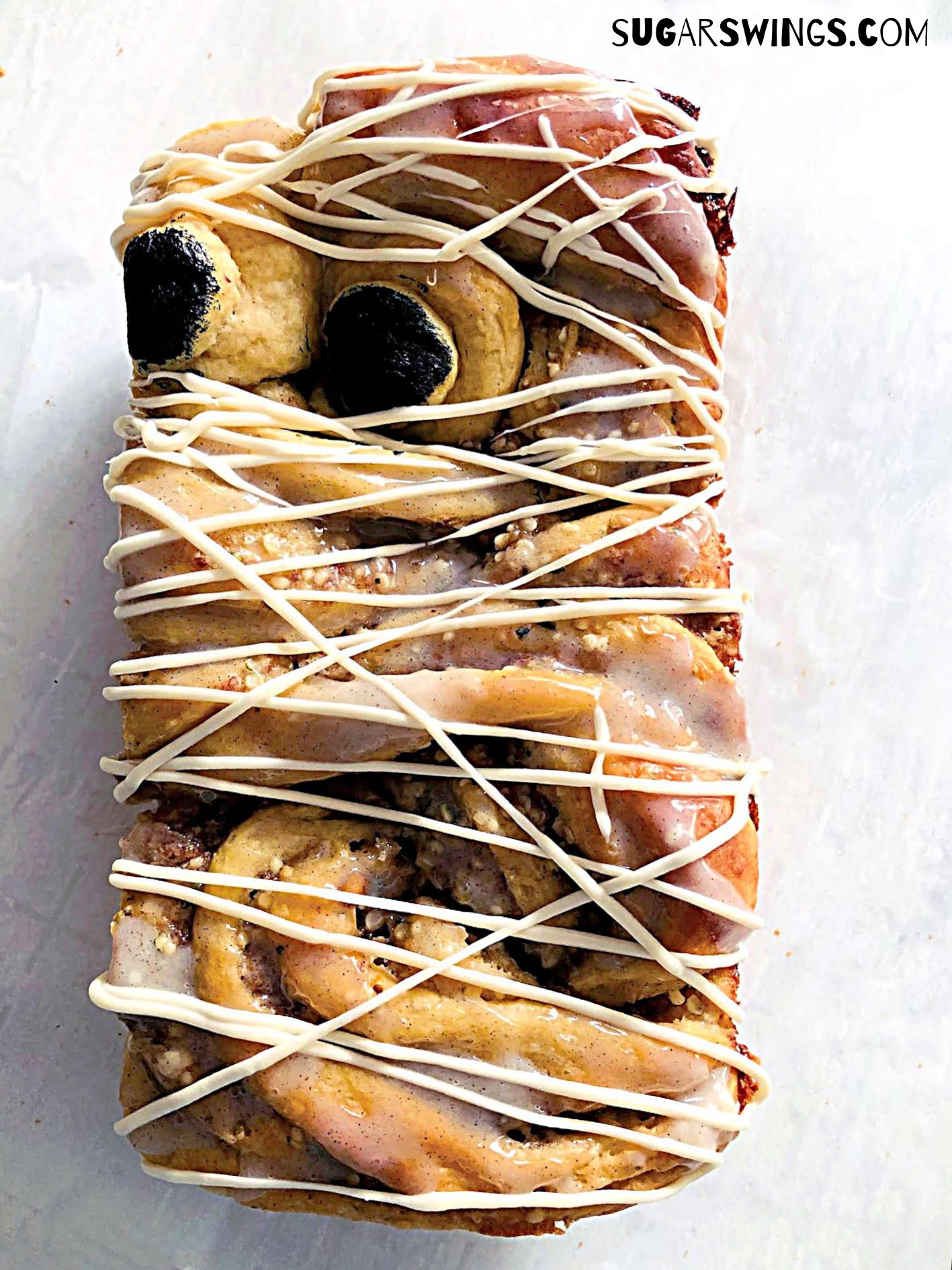 Sugar Swings! Serve Some: Mummy Babka Bread for Halloween