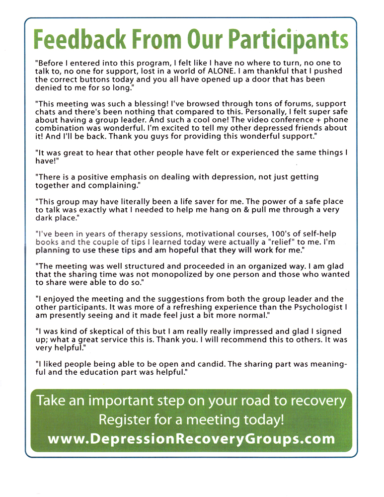 OC Community Resources: Depression Recovery Groups