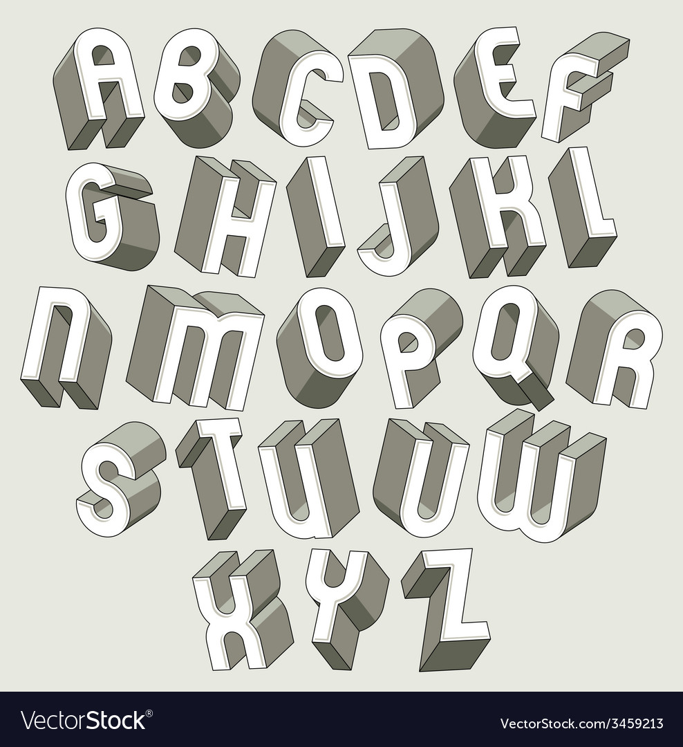 3D Letters Font - Formal Letter