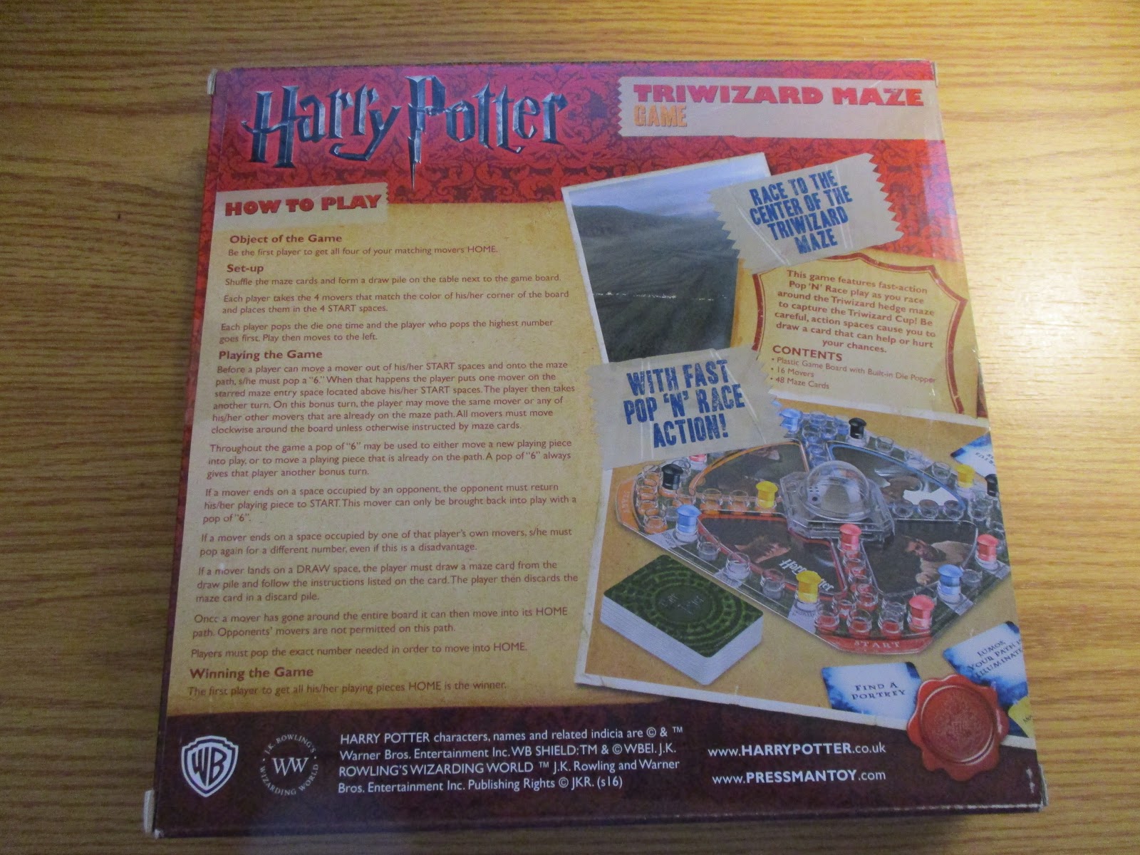 Missy's Product Reviews : Harry Potter Triwizard Maze Game from ...