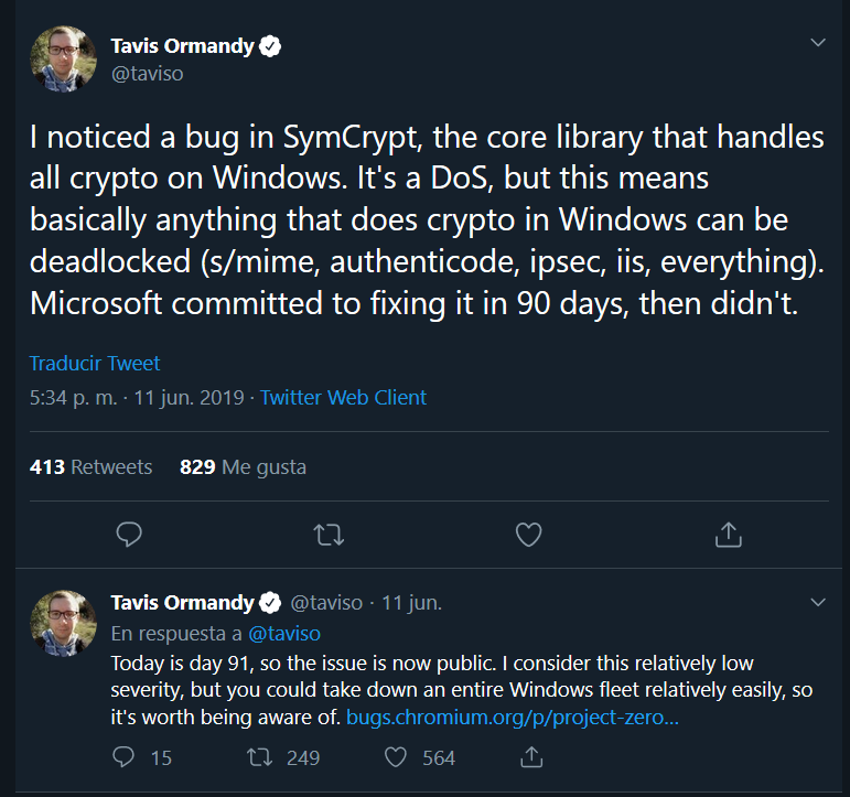 Nueva vulnerabilidad en librería criptográfica de Microsoft permite DoS ...