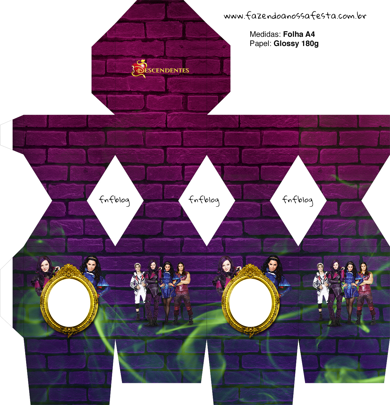 Descendants Party: Free Printable Boxes. - Oh My Fiesta! in english