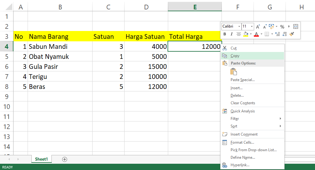 2 Cara Mudah Copy Paste Rumus atau Fungsi di Microsoft Excel - SMP Excel