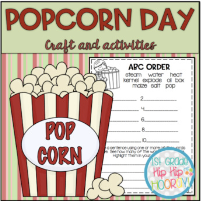 1st Grade Hip Hip Hooray!: Popcorn Day!