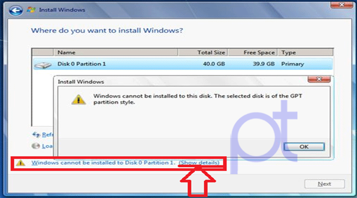 Windows 7 Installation Issues In Gpt Partition Hdd Po Tools