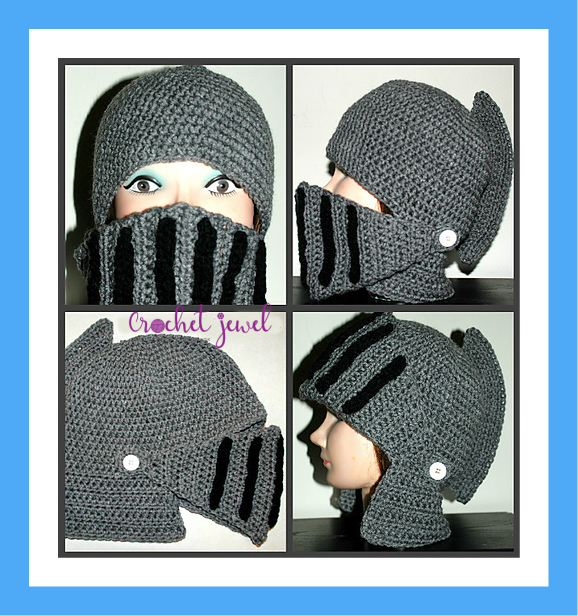 Amy's Crochet Creative Creations: How to Crochet a Knight Helmet Hat ...