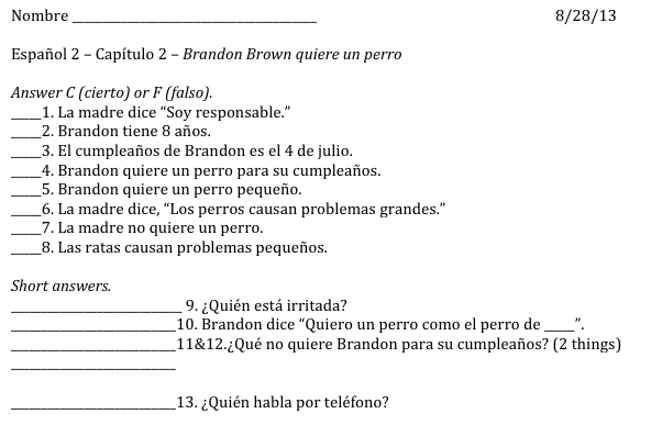 Teaching Spanish w/ Comprehensible Input: Reading to Spanish students