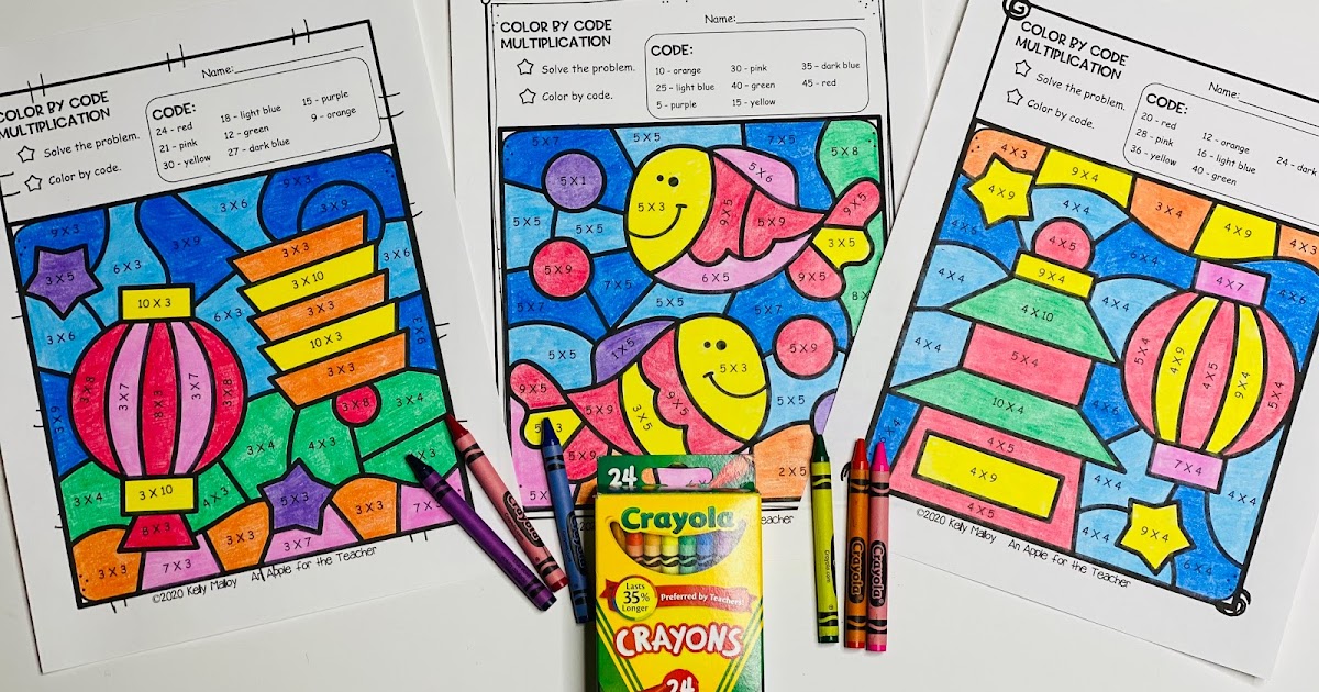 An Apple For The Teacher: Chinese New Year Color By Number Math Facts ...