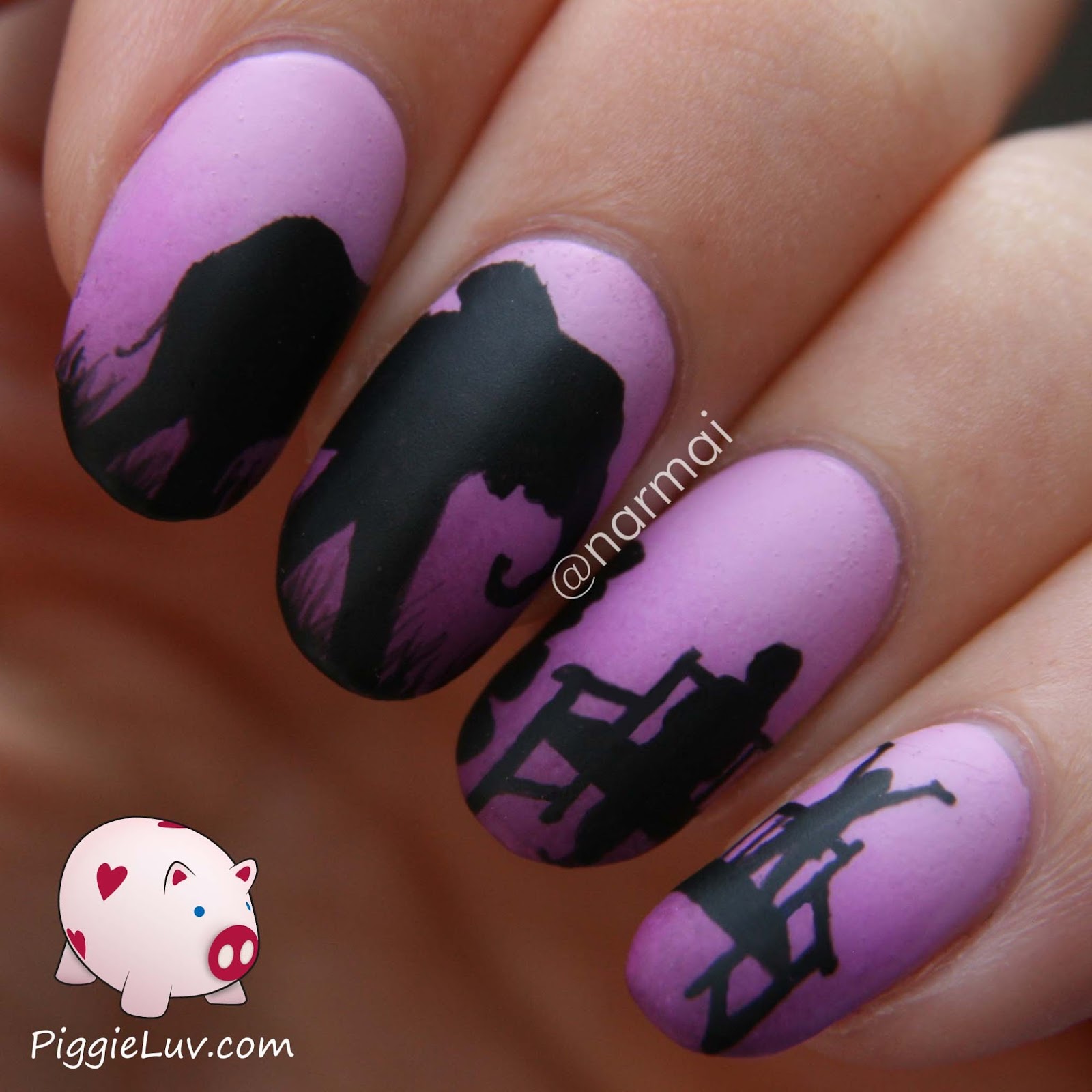 PiggieLuv: Epic day at the zoo nails (5 manis!!!)