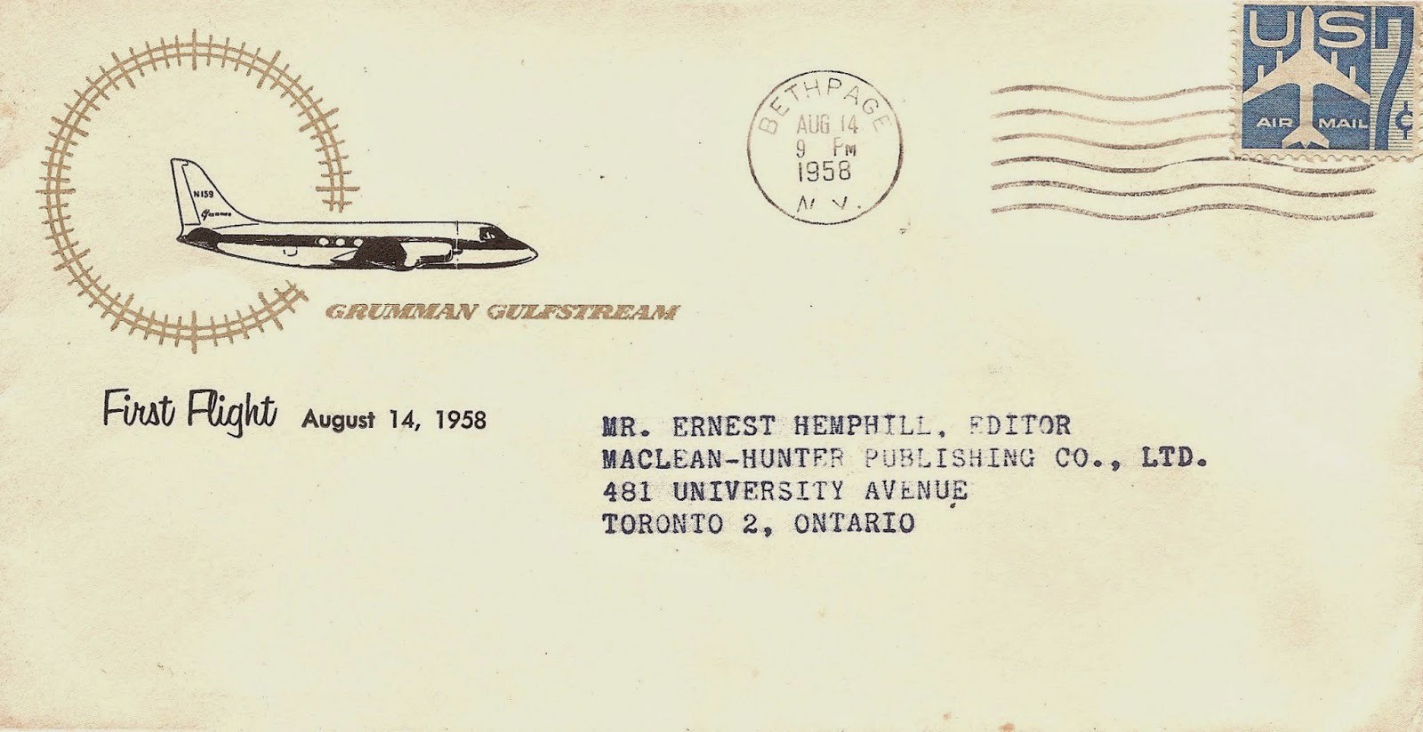 Aircraft Manufacturer and Special Flight Covers: Grumman Covers