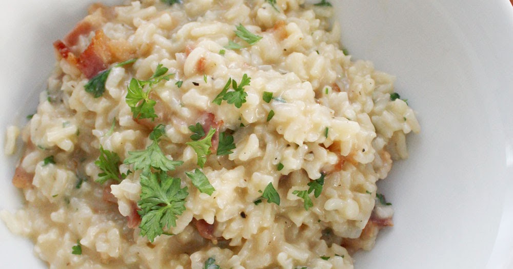 Bacon and Parmesan Risotto - Han Can Cook