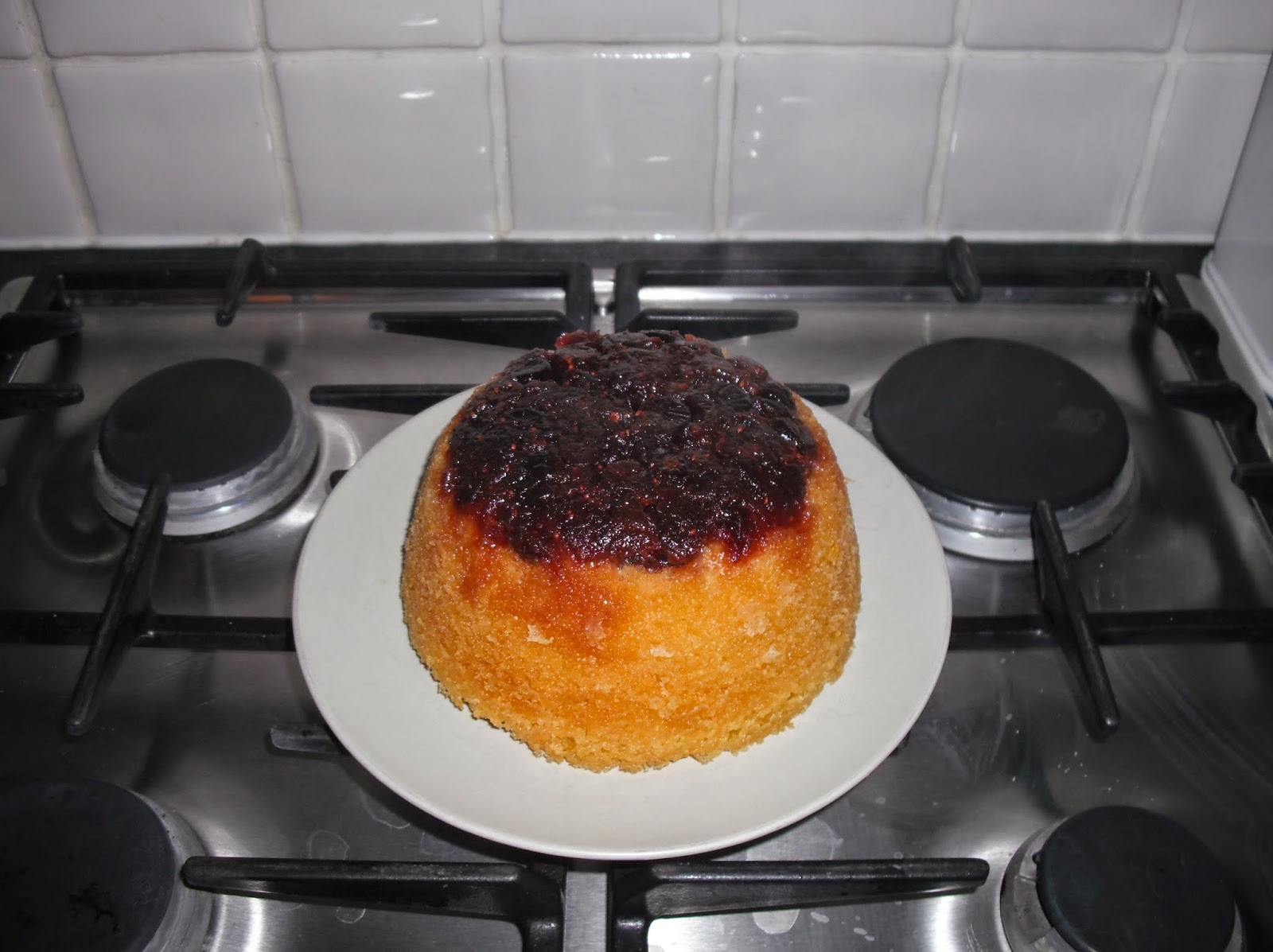 Cranberry and Orange Steamed Sponge Pudding