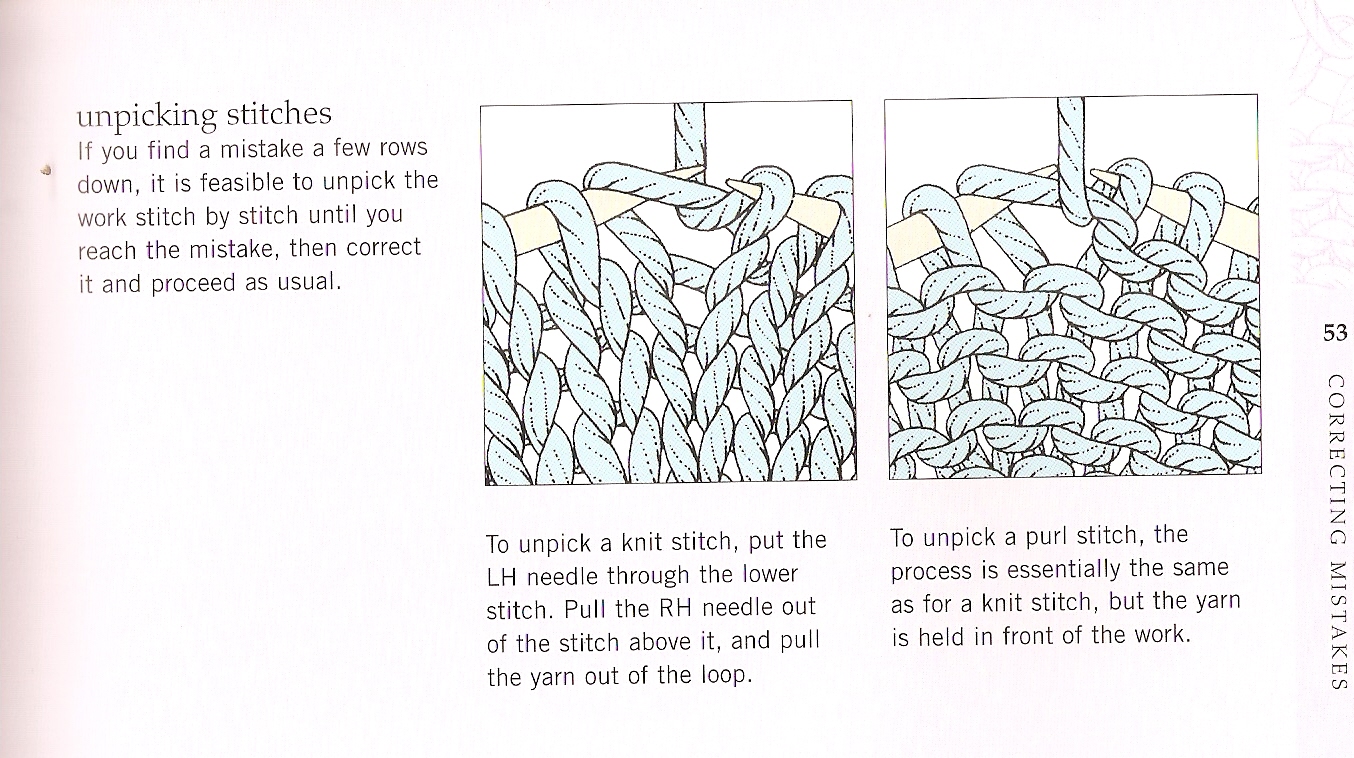 Nityas Knits Quoin : Unpicking stitches