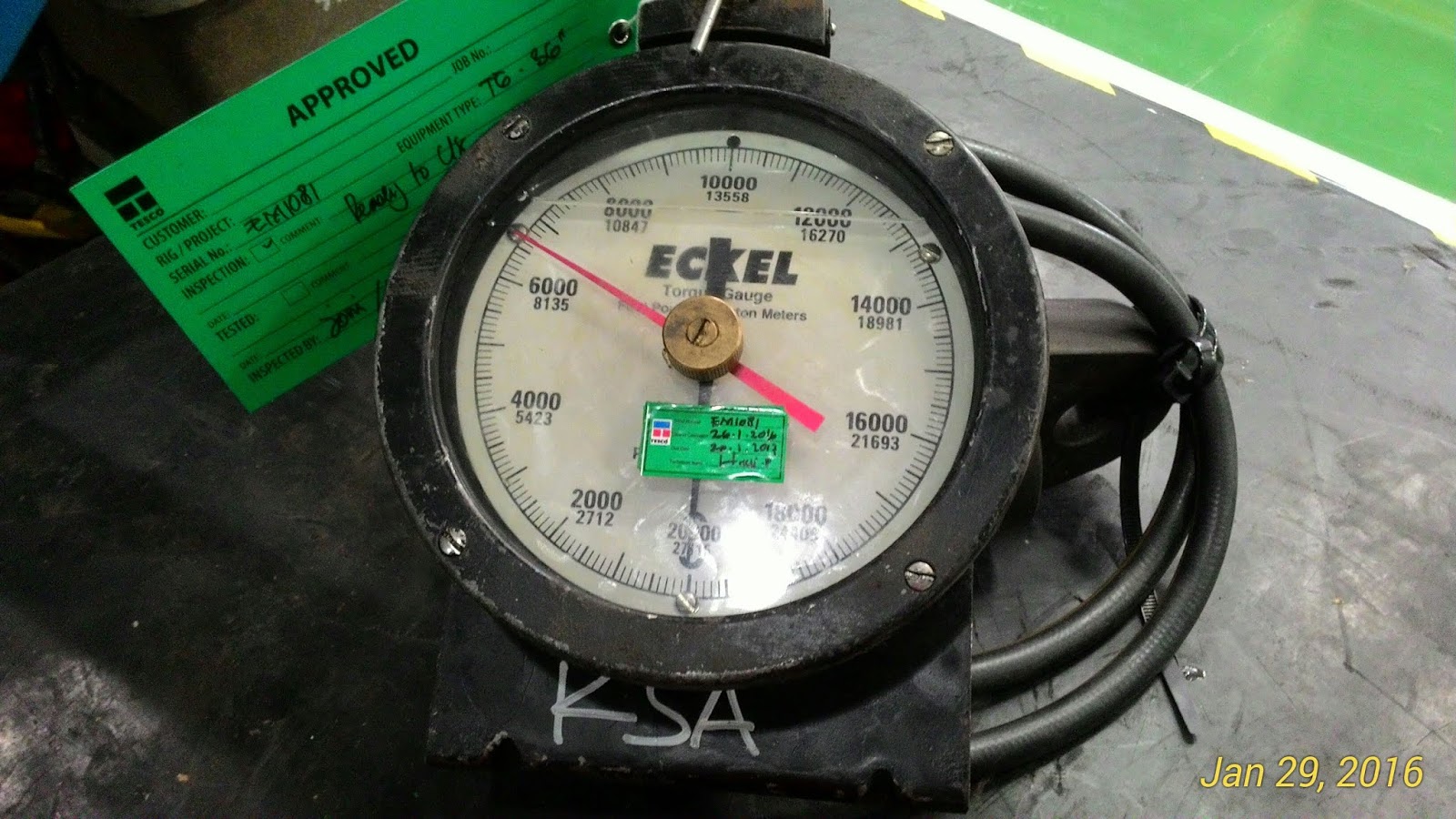 TORQUE TURN MONITORING SYSTEM: Torque Gauge